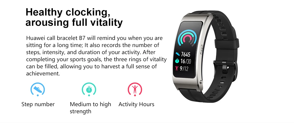 Huawei Talkband B7 Smart Wristband Bt 5.2 1.53 Inch Amoled Screen Kirin ...
