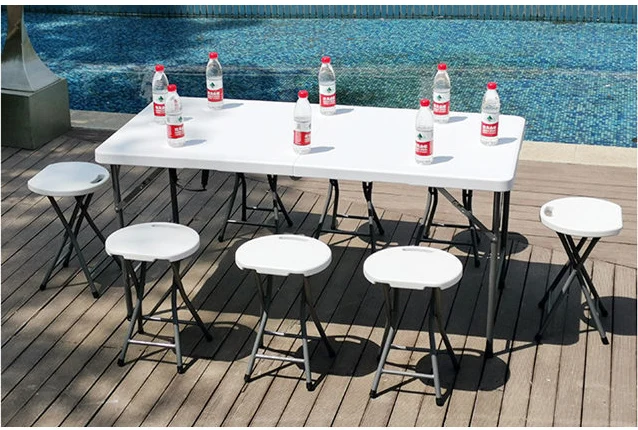 6ft Plastic HDPE Folding Square Table Plegable Indoor Outdoor Event ...
