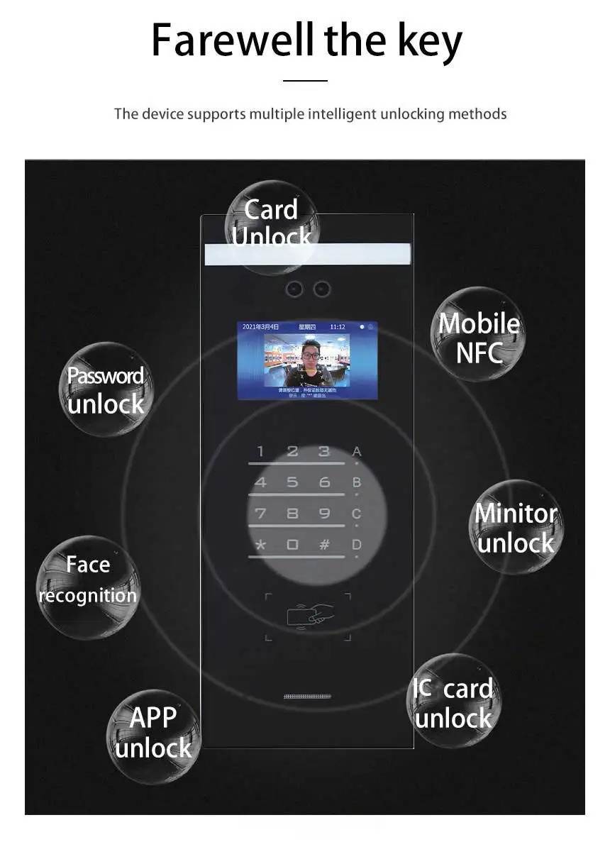 1080p Wired Smart Ring Door Bell Building Video Door Phone Door Entry ...