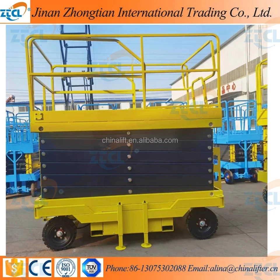 10m Electric Automatic Scissor Lift Hydraulic Mobile Scissor Lift For ...