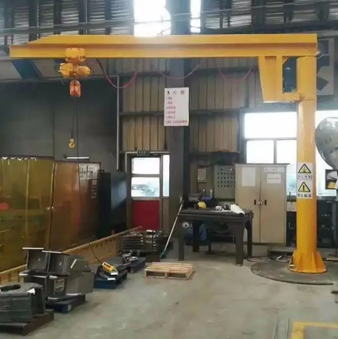 Column Type Cantilever Jib Crane Bzd 5t 5m Slewing Arm And Steel Column ...
