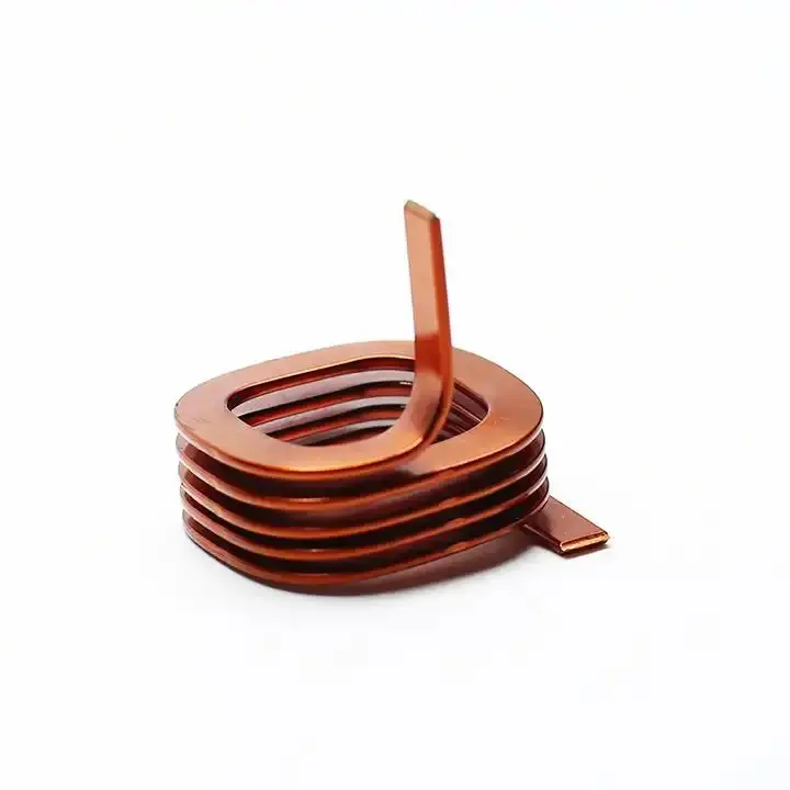 High Power Flat Copper Wire Coil Inductor - Customized Size