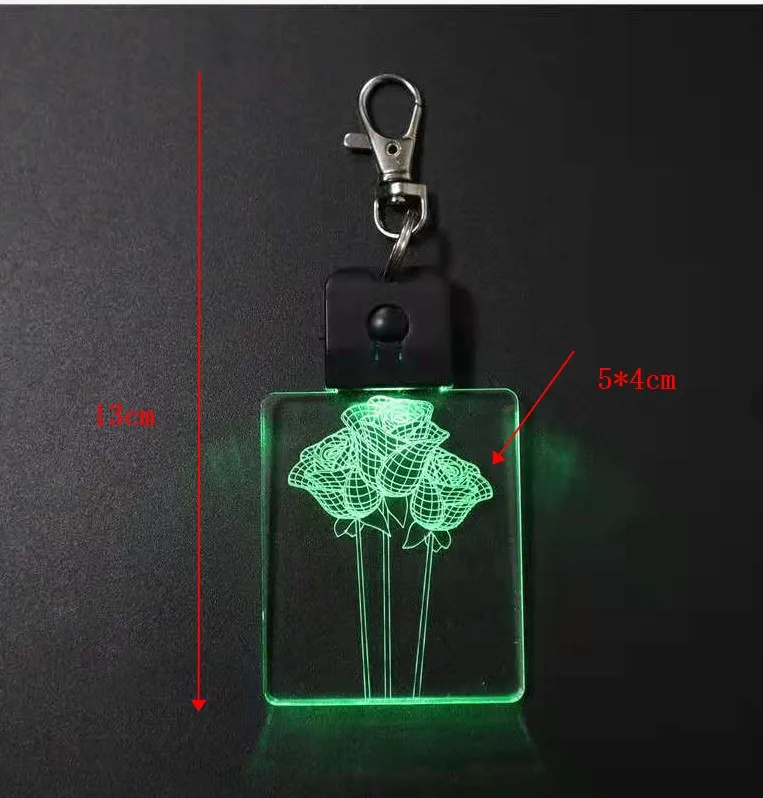 SUV Sport Car Design 3d Led Keyring Crystal Craft Mini Acrylic Keychain ...
