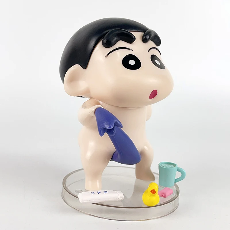 Bj Anime Crayon Shin-chan Decoration Taking Shower Figurine 13cm Pvc ...