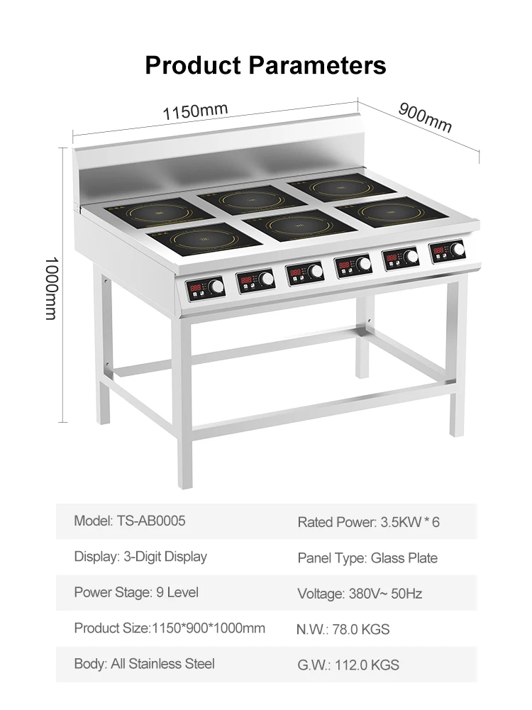 6 Burners Multi-function Induction Hob - Buy Induction Hob,Multi ...