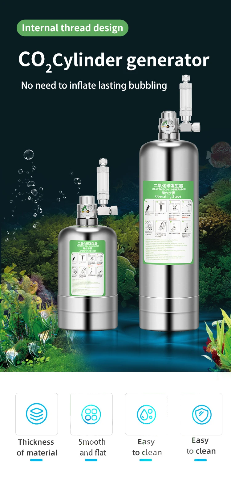 ZRDR Aquarium DIY CO2 Generator System Kit - Luxury & Efficiency