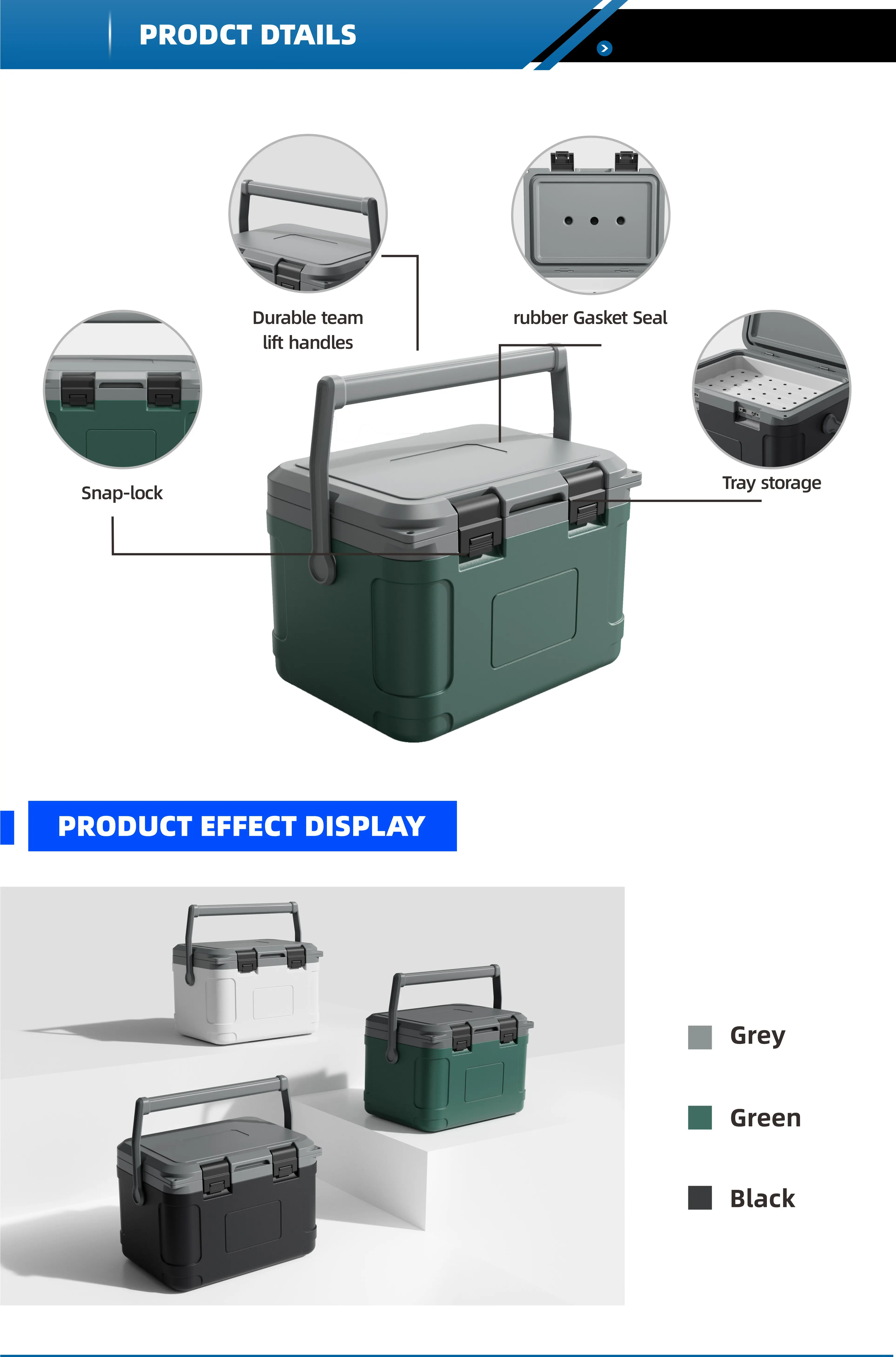 Outdoor Events Cooler Box Ice Durable Portable For Food Transportation ...