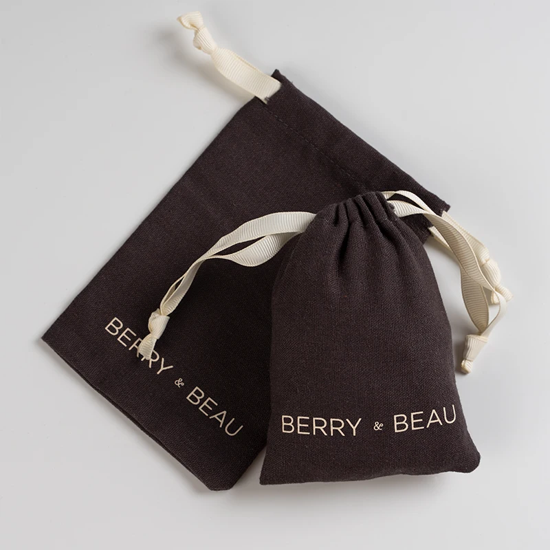 Custom Emboss Printing Leather Jewelry Bag - Storage & Display