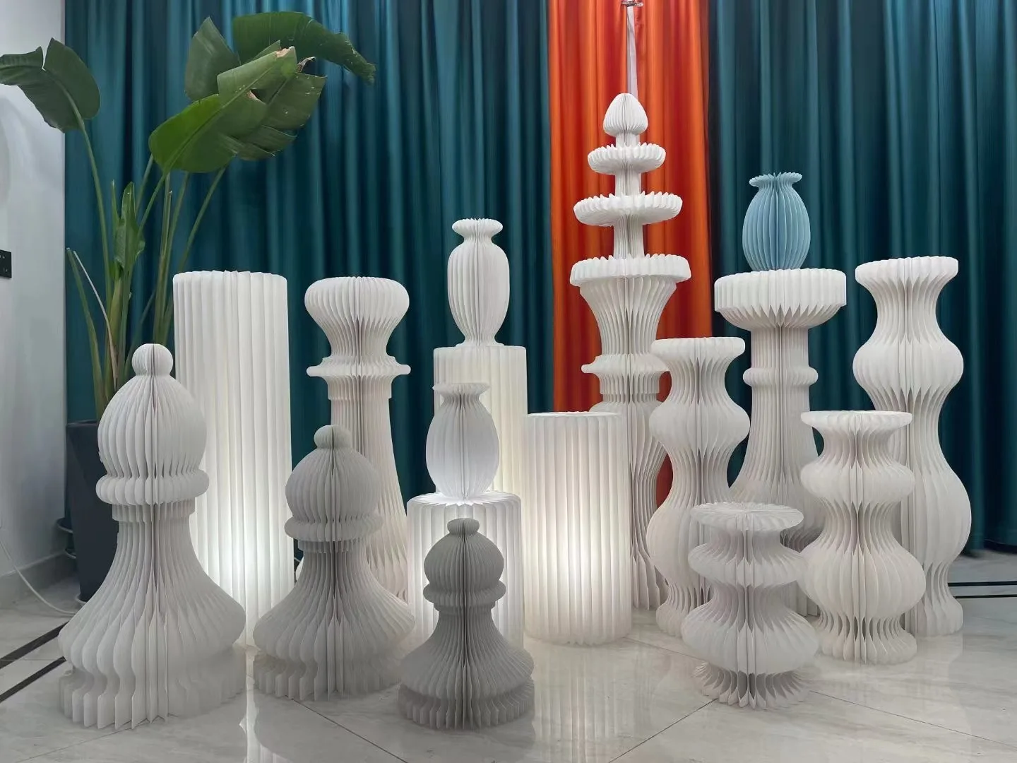 Folding Dessert Table Honeycomb Paper Folding Wedding Dessert Table ...