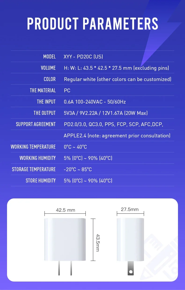 Us 20w Usb C Charger Block Type C Phone Pd Fast Charging Travel Wall ...