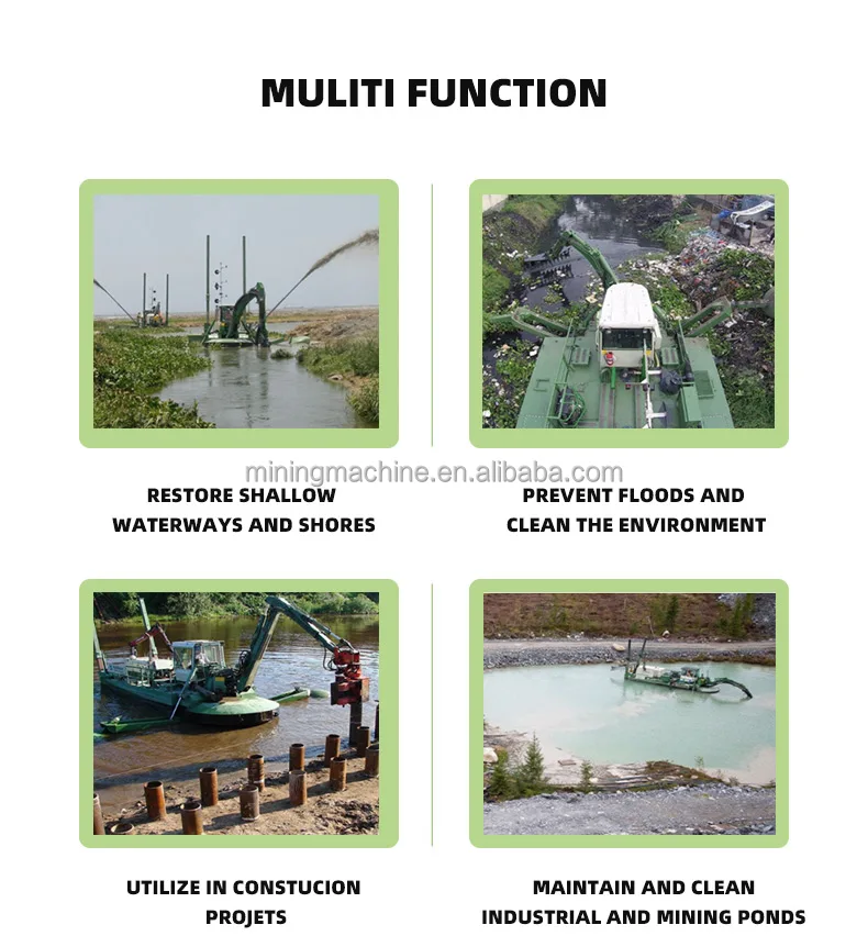 Multipurpose Cutter Suction Dredge / Grab Dredge /waterway And Land ...