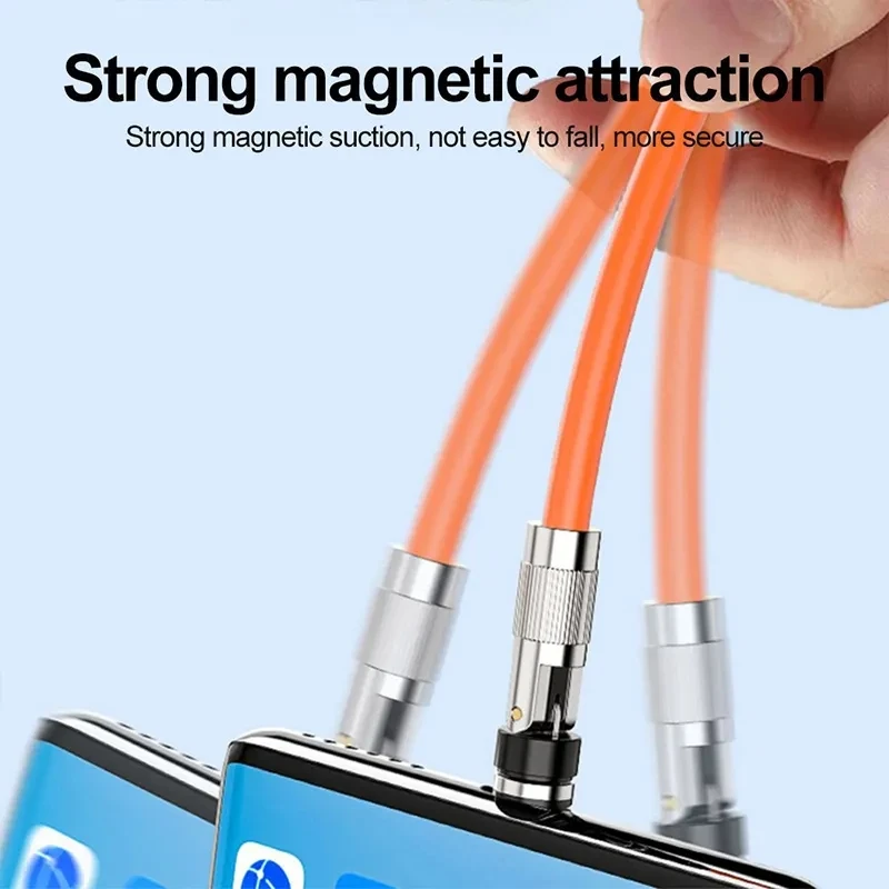 New Design 3 in 1 Charging Cable Usb Type-c Phone Charger 540 Rotation ...