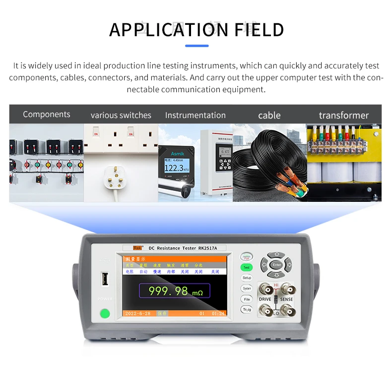 Rk2517 Rek 200m Ohm Dc Resistence Tester High Quality Resistance Tester ...