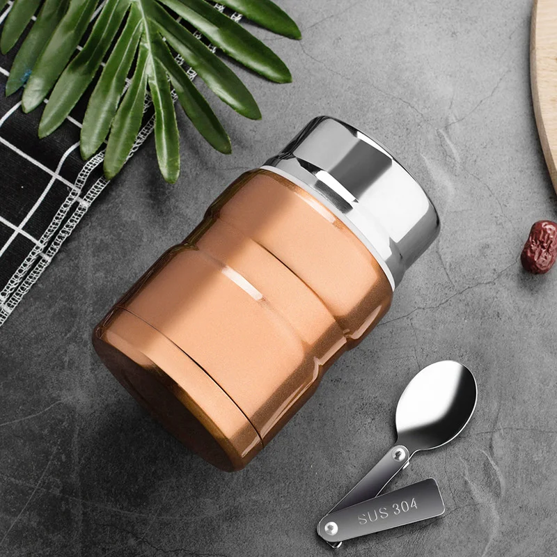 500ml Stainless Steel Working Bento Lunch Box Soup Cup Thermos For Hot ...