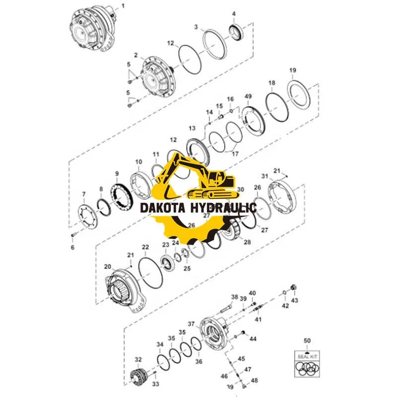 High-quality Single Speed Hydrostatic Drive Motors for Track Loaders