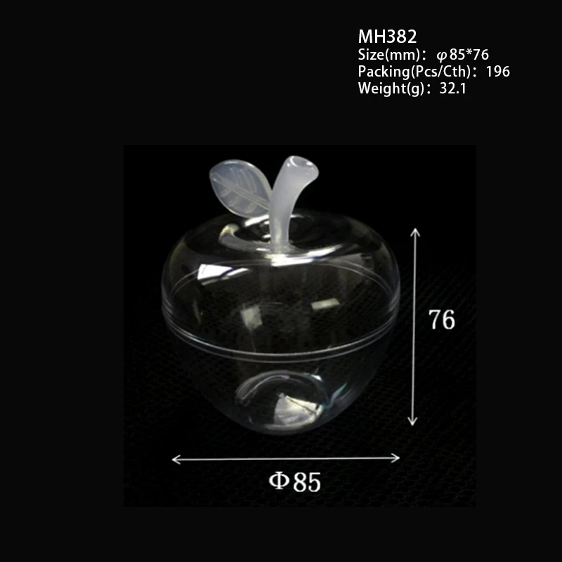 Christmas Apple Shape Mousse Cup Cake Packaging Boxes with Green Pink ...