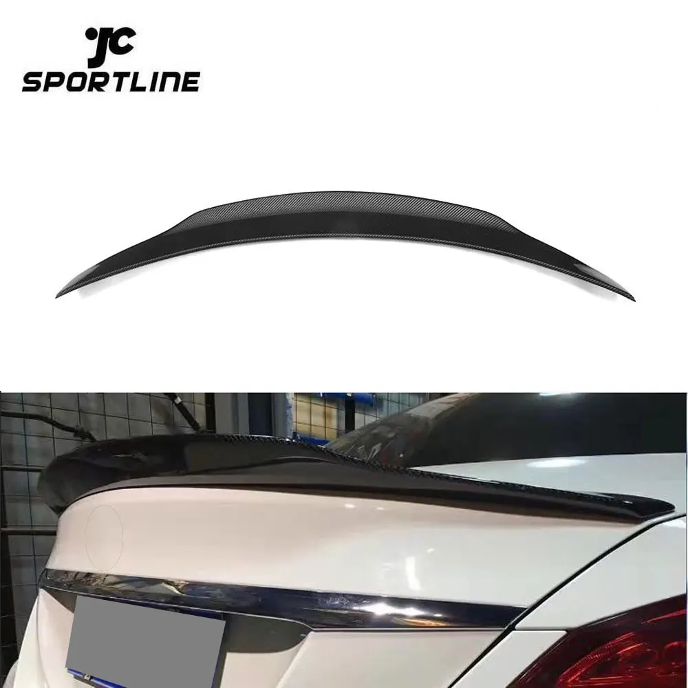 Carbon Fiber Rear Trunk Spoiler Wing Ducktail For Mercedes Benz C-class ...