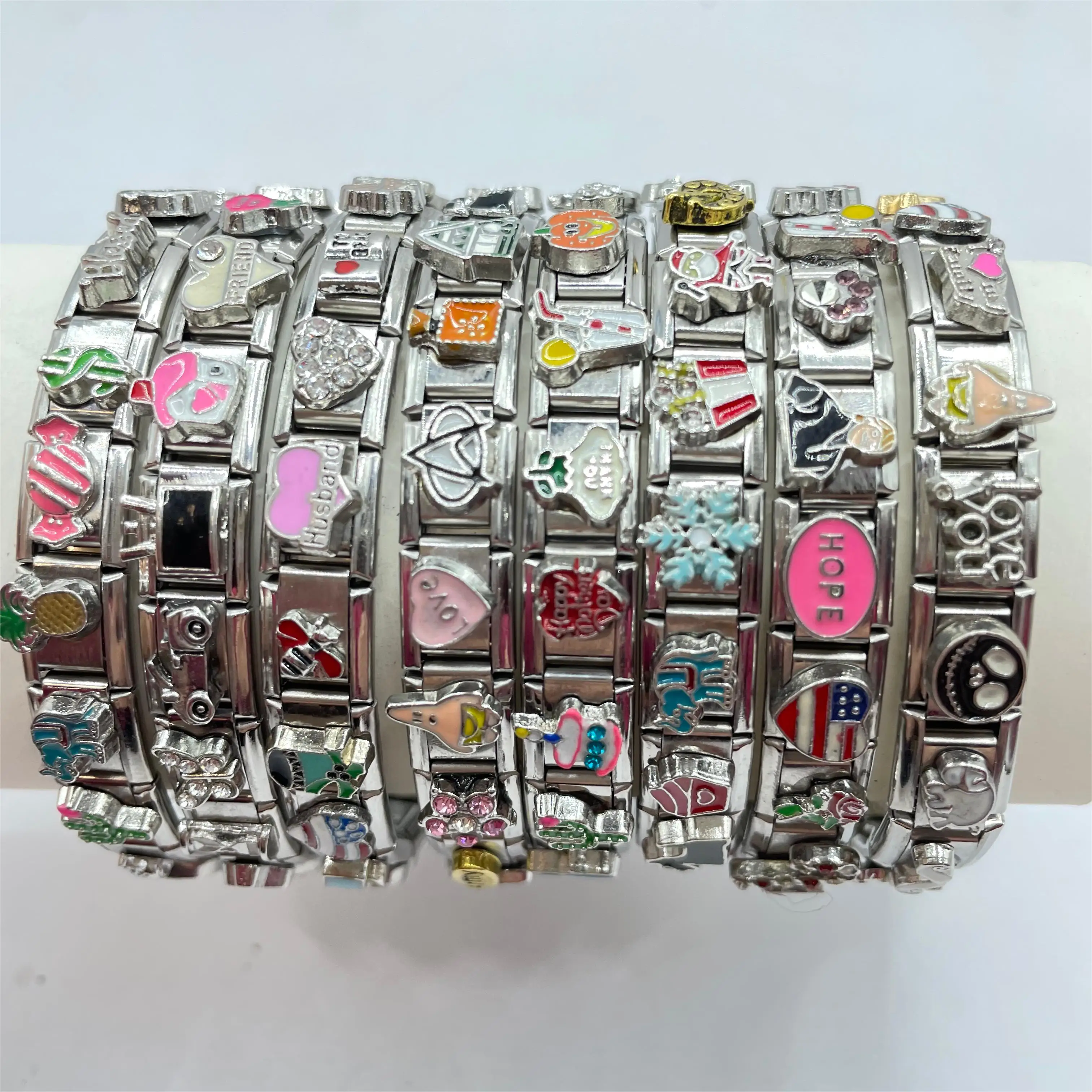 Stainless Steel Italian Charms Bracelet - Durable & Stylish