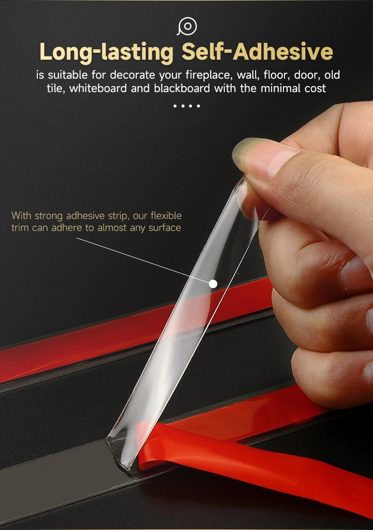 Metal Golden Lines Stainless Steel Tile Trimming Strip With Adhesive ...