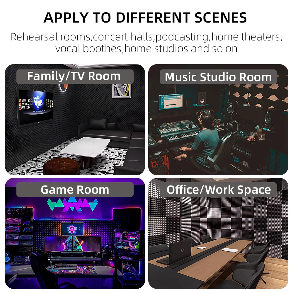 Customizable Density Polyurethane Foam Prototype Slab Acoustic Panels ...