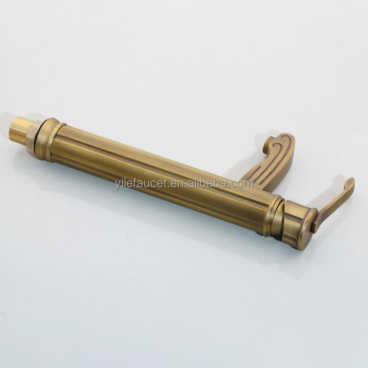 Single Hole Unique Vessel Basin Taps Antique Brass Bathroom Sink Faucet ...
