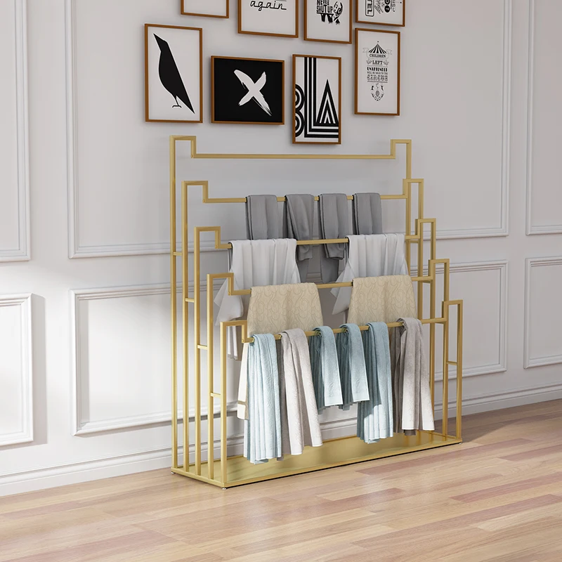 Custom Cloth Shop Fabric Display Rack - Freestanding Scarf & Curtain ...