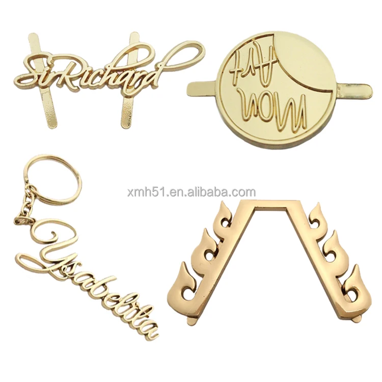 Design Bag Metal Brand Tags Custom Metal Logo Plate Label For Handbags ...