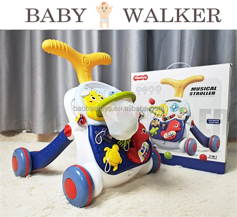 Baby Stroller Walker Toy 2 In 1 Multifunction Baby Learning Activity ...