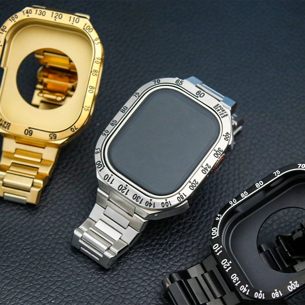 New Design 49mm Bumper Protective Cover Smart Watch Case Rubber Strap ...