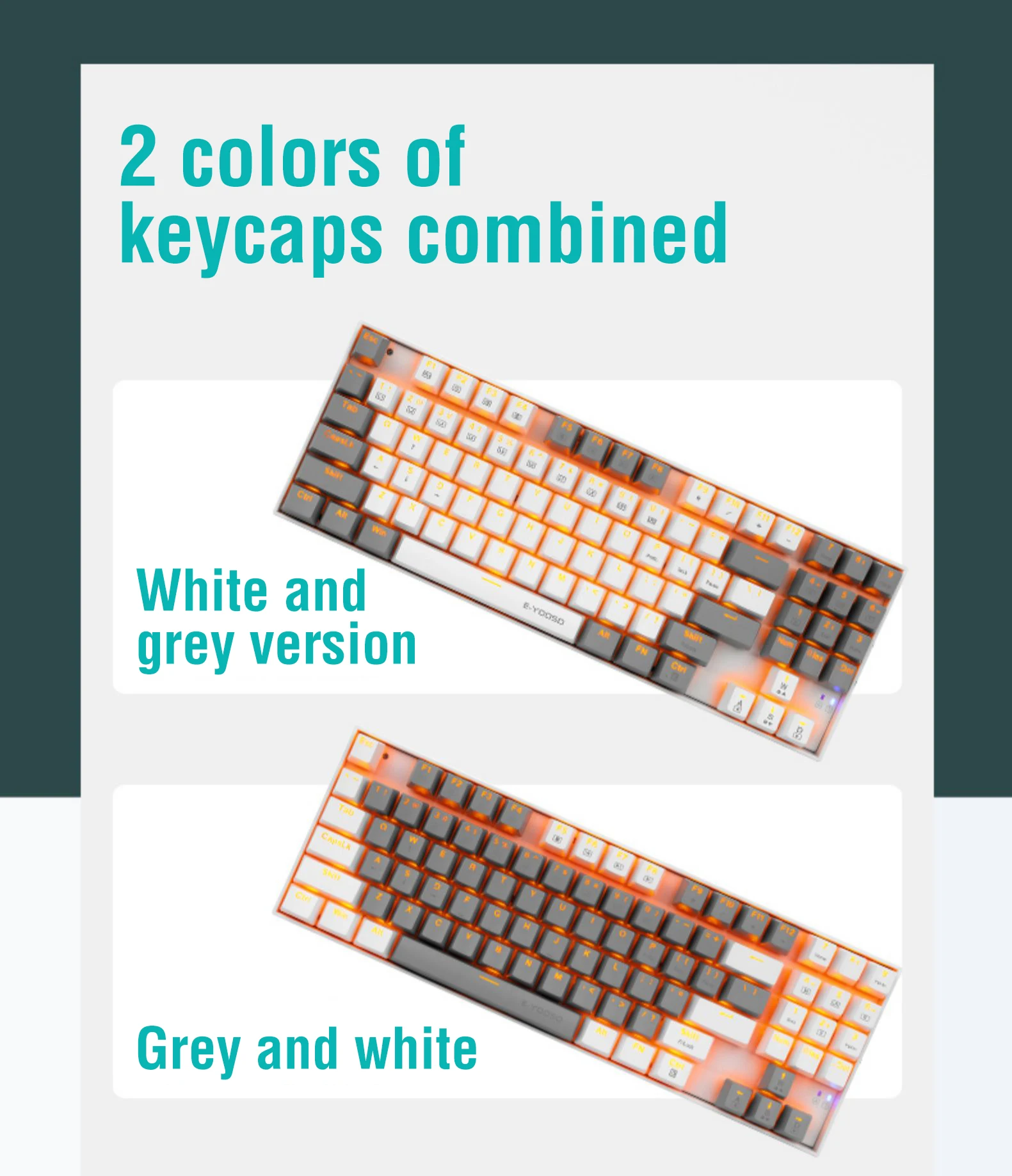 89 Keys Portable Mechanical Keyboard with Dynamic Backlight