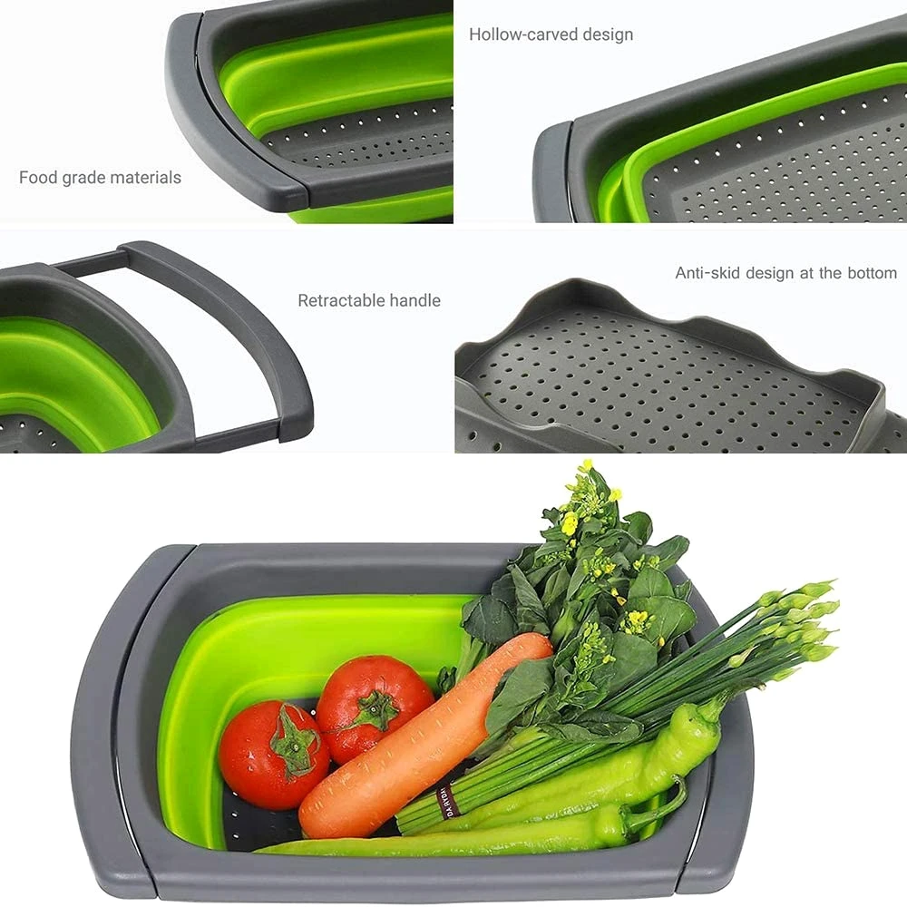 Strainers Collapsible Drainer With Handle Kitchen Tools Foldable ...