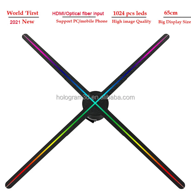 DSEELAB 65cm 4K Metaverse 3D Hologram LED Fan - Interactive Live Streaming