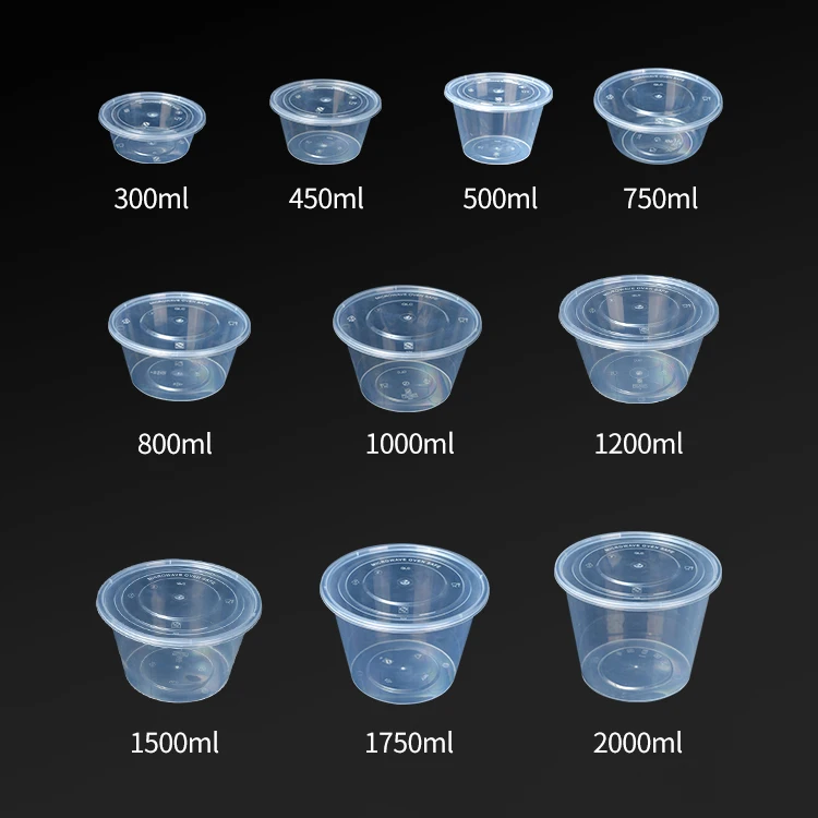 Microwavable Disposable Plastic Food Storage Containers Lunch Boxes For ...