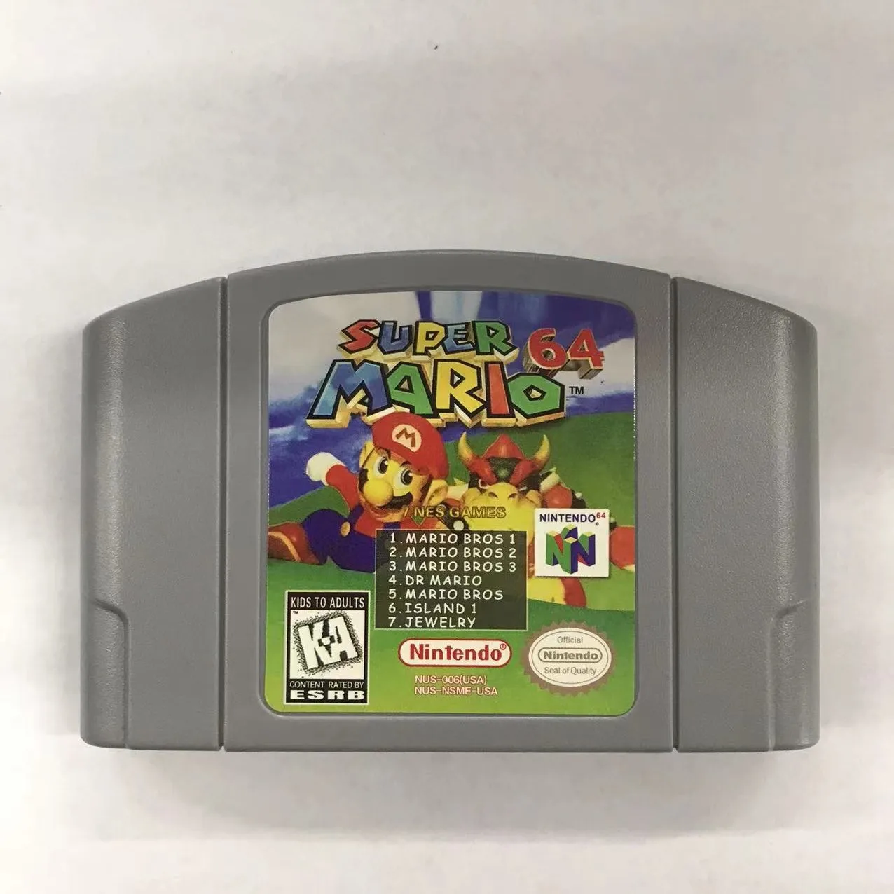 Super Mario 64+7in1 - Brand New NES Game Cards for N64