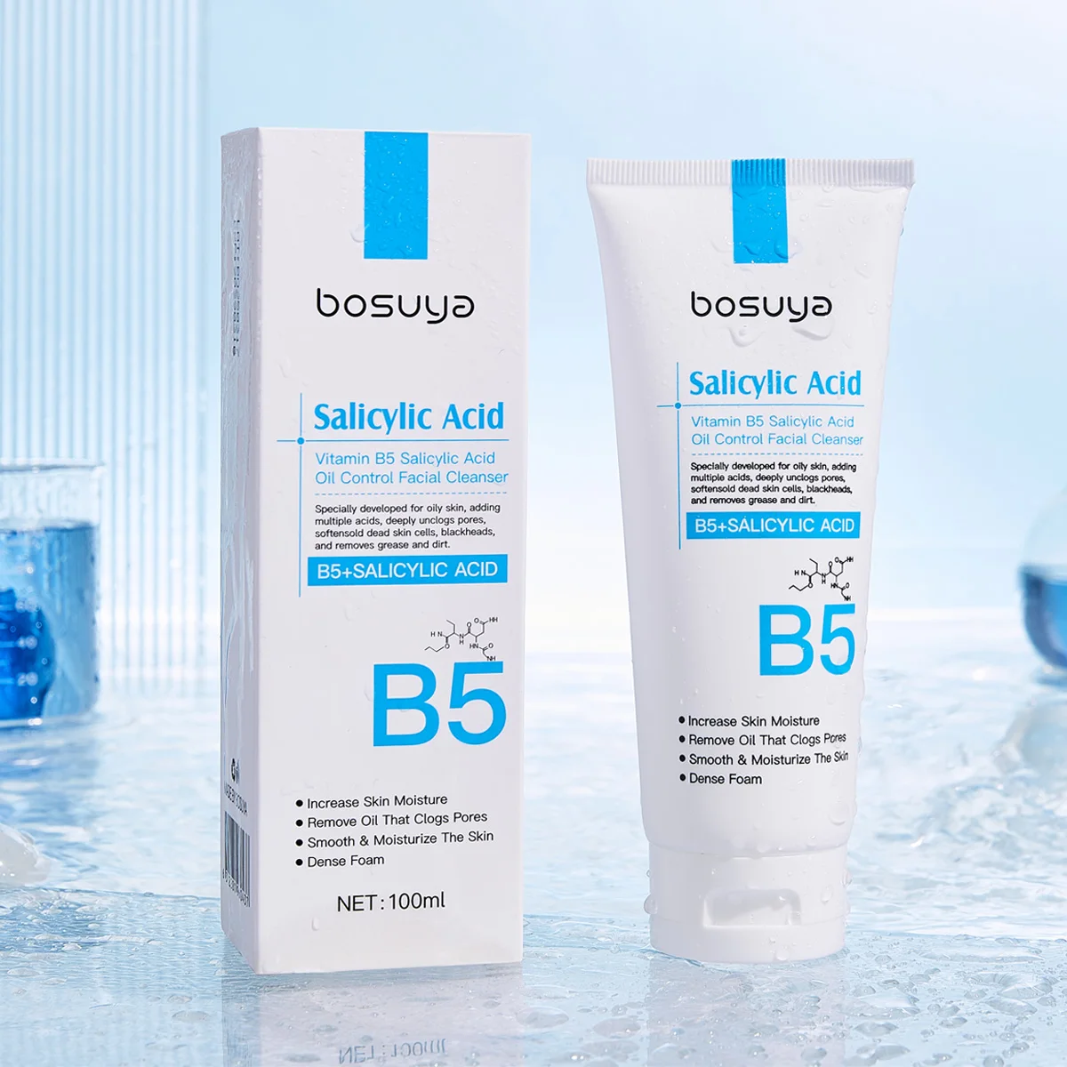 Wholesale Bosuya Vitamin B5 Salicylic Acid Oil Control Cleanser Deep ...