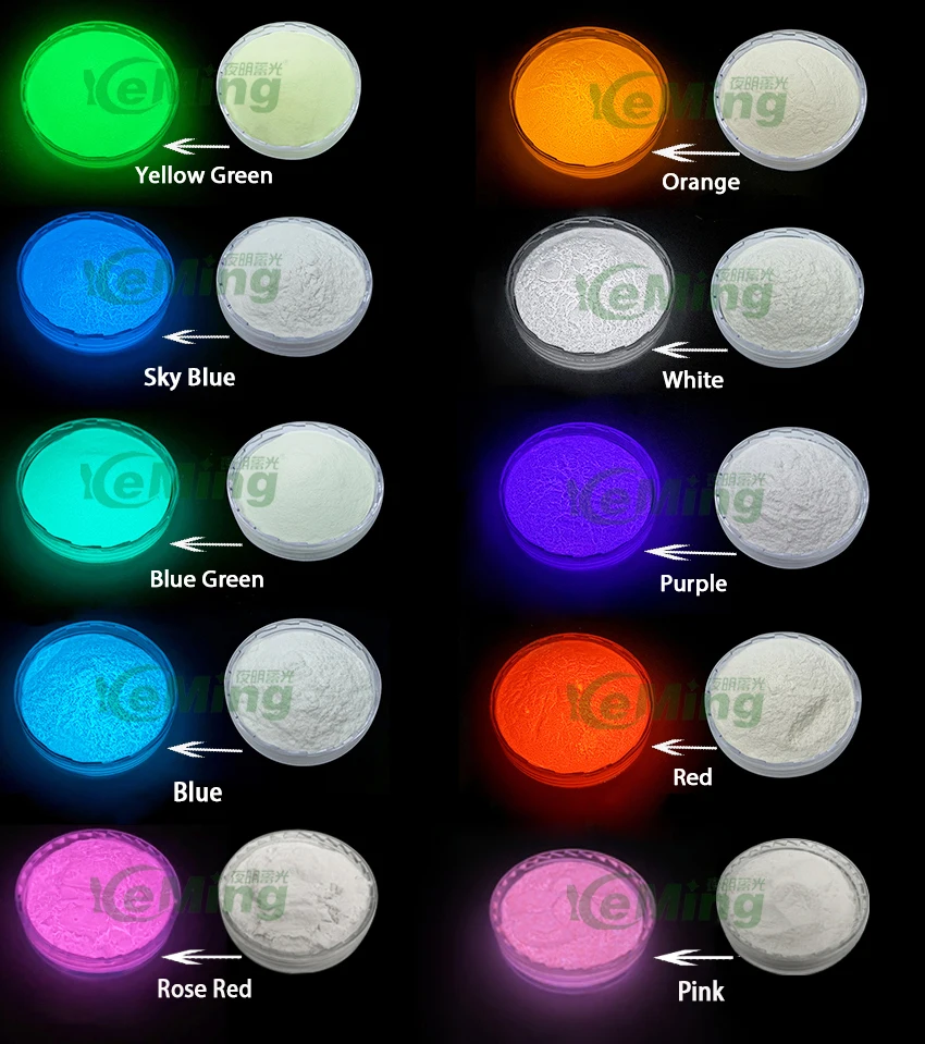 Wholesale Phosphor Powder Safe Long Lasting Photo Luminous Powder Glow ...