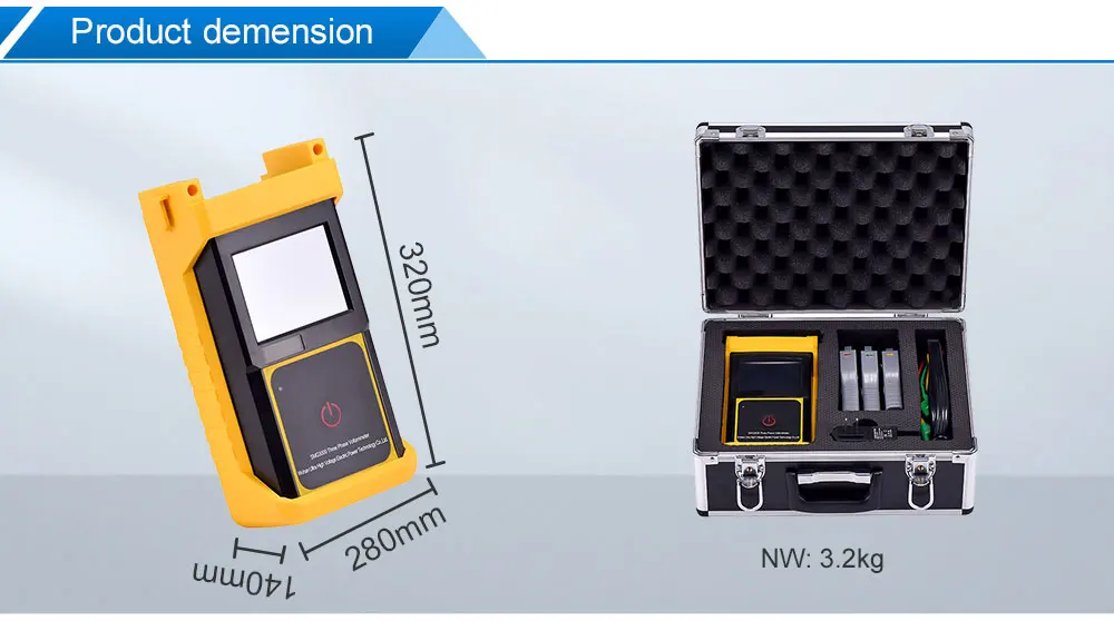 Smg3000 Intelligent Three Phase Volt-ampere Tester Double Clamp Volt ...