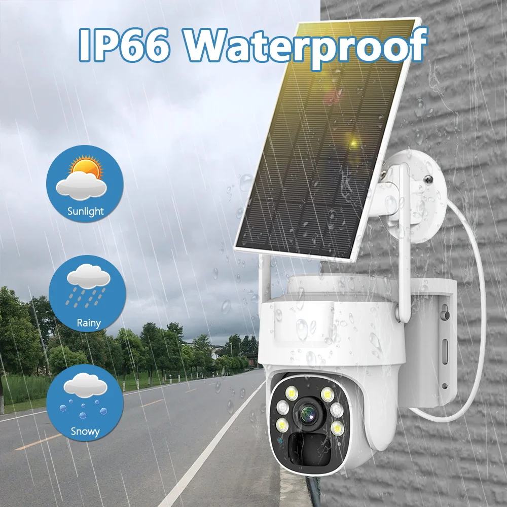 Solar Powered 4G IP PTZ Camera with Night Vision & Sound