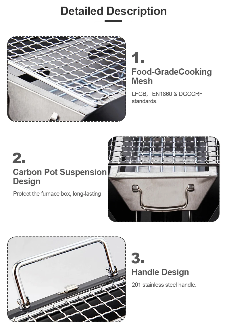 Outdoor Small Barbeque Grill Equipment - Portable & Durable