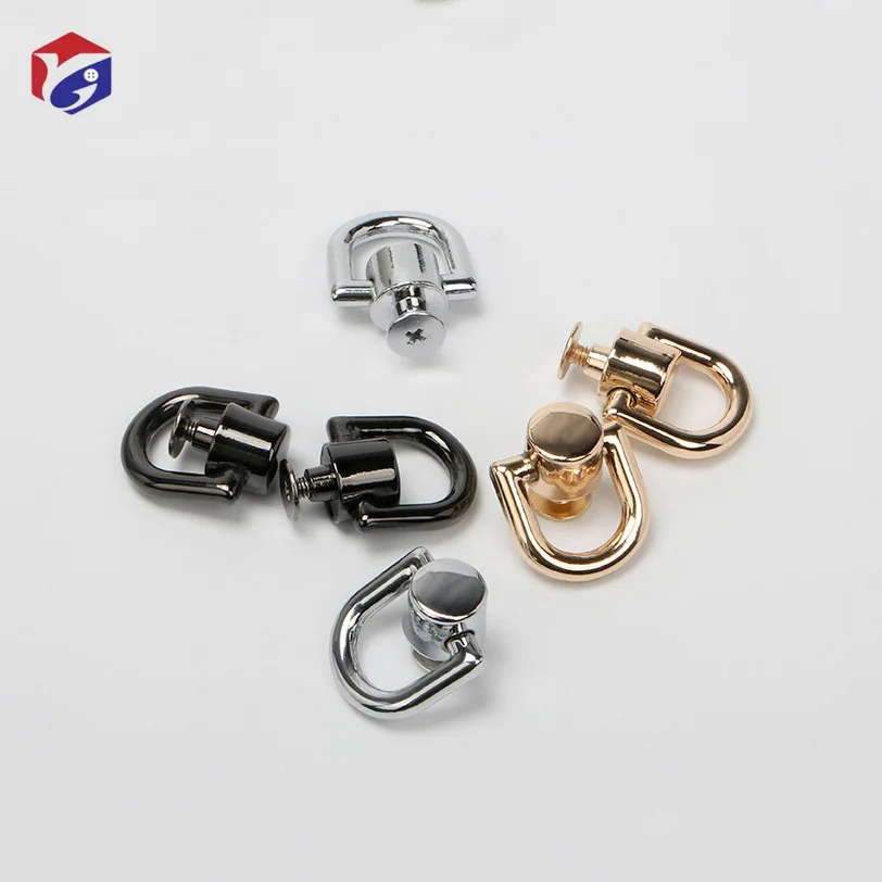 D Ring Stud Screw Ball 180 Degree Rotatable for DIY Crafts