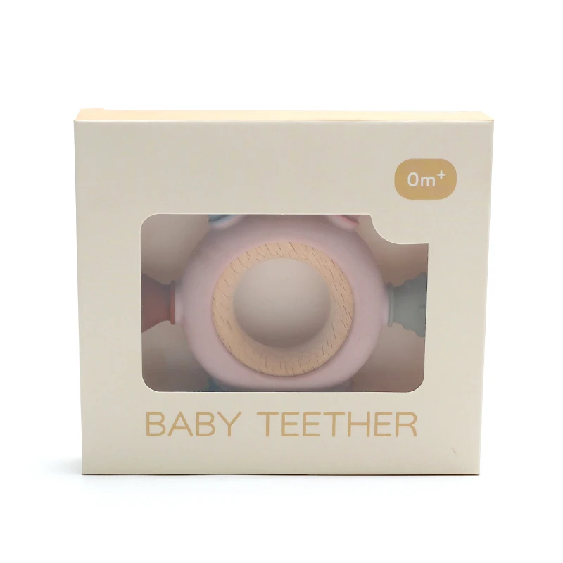 Wholesale Wooden Silicone Baby Teethers Silicone Teething Toys Silicone ...