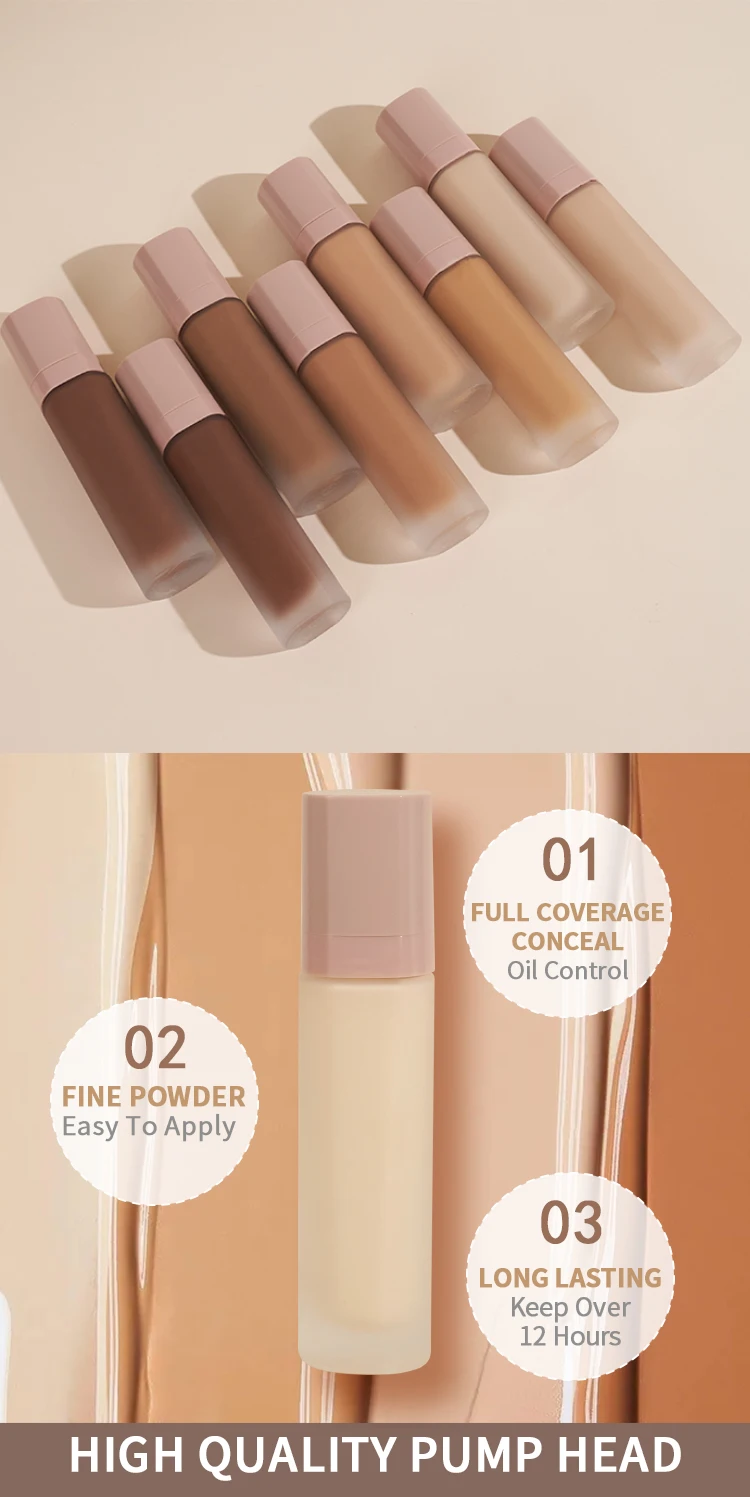 High Quality Foundation Liquid Full Cover Long Lasting Private Label ...
