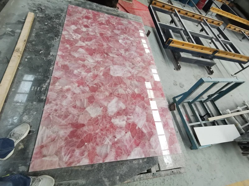 Natural Translucent Pink Onyx Marble Stone Slab Prices