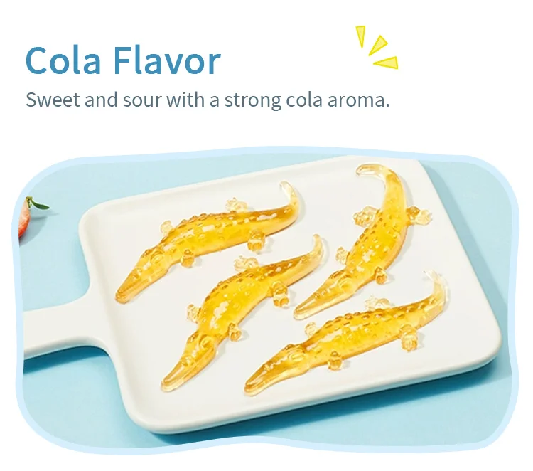 Halal Lizard Soft Candy Crocodile Jelly Candy Animal Gummy Candy - Buy ...