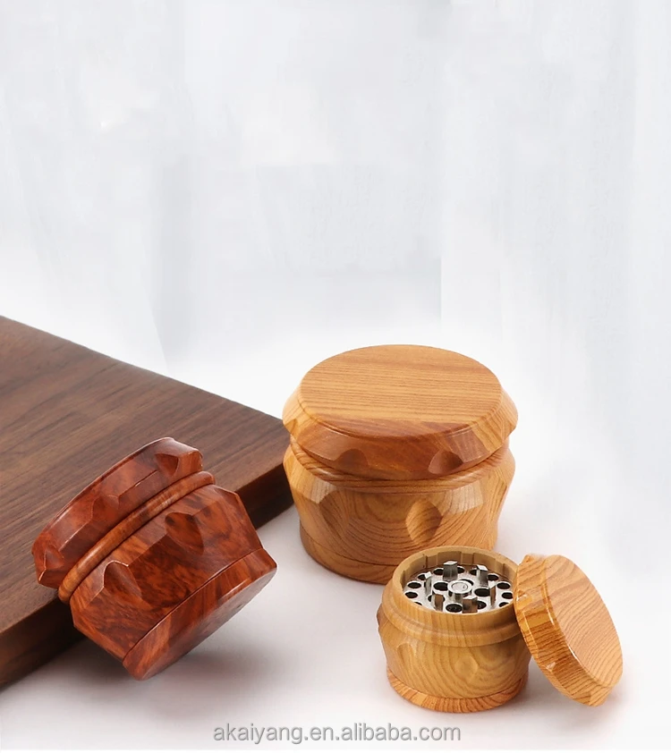 KY Resin Wood Cigarette Tobacco Grinder 4 Layers Grinding Machine Smoke ...