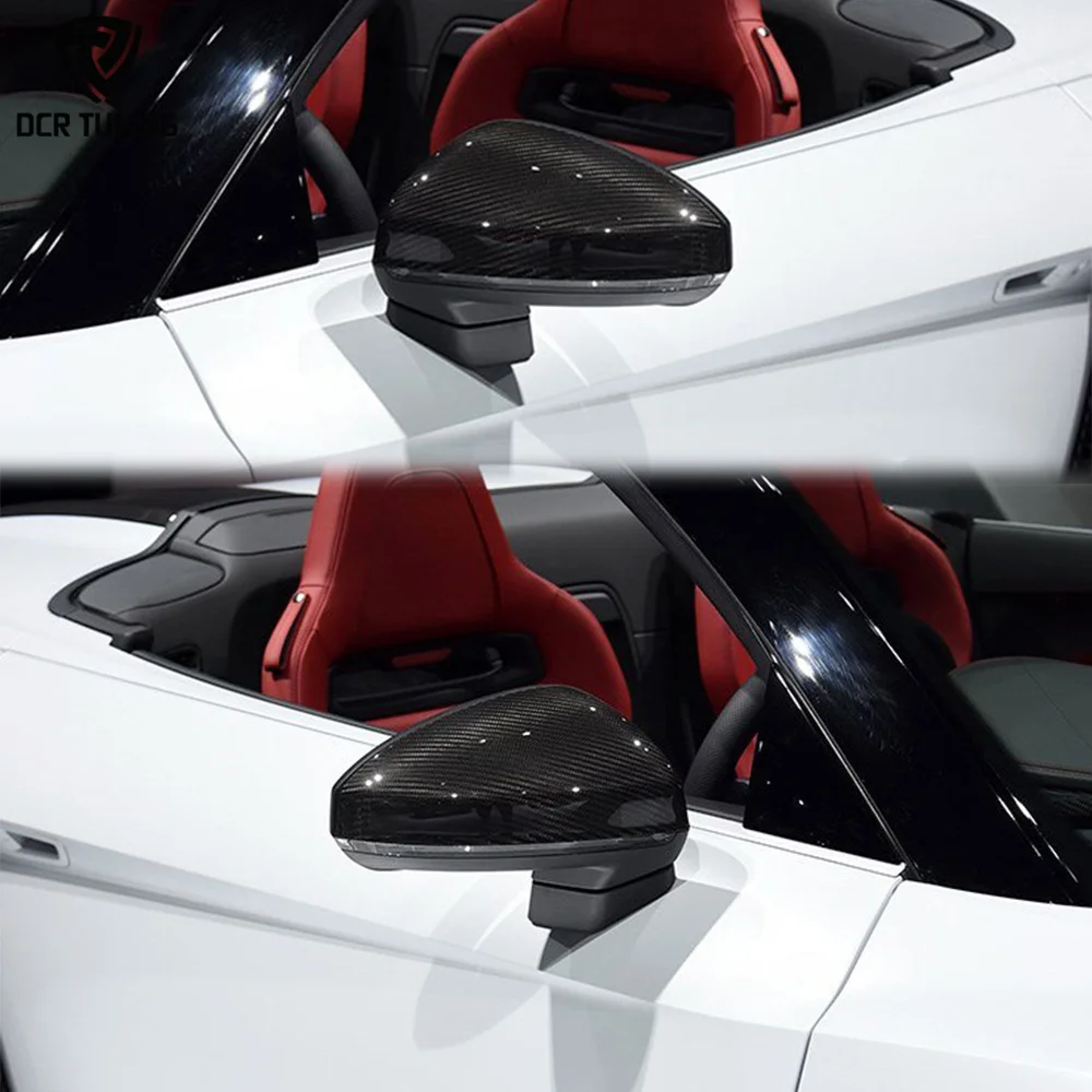 R8 Dry Carbon Fiber Mirror Cover for Audi R8 TT TTS TTRS Real Carbon ...