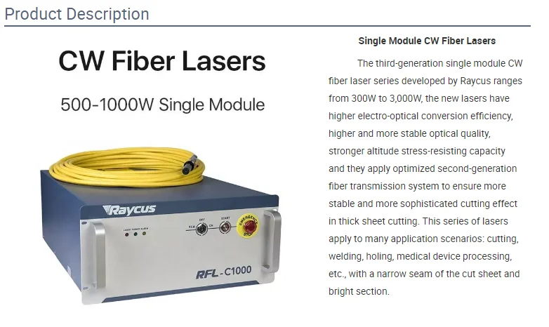 Raycus 1500W Fiber Laser Source for Cutting Machine & OEM | Wholesale