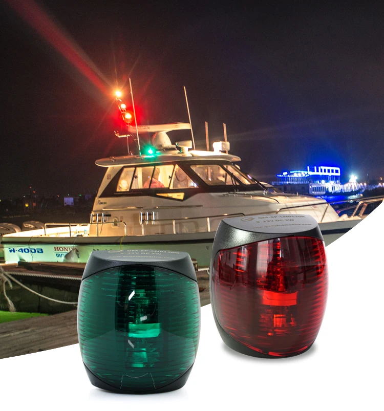 genuine goods marine 12v waterproof marine signal light port side ship ...