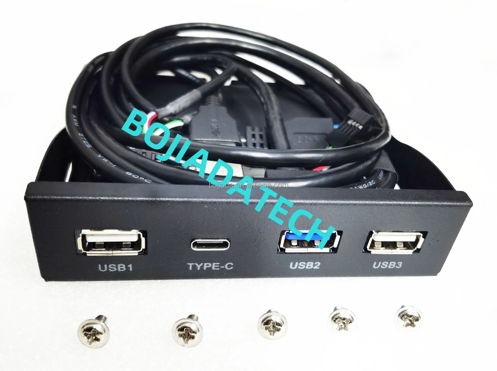 3.5" Desktop Front Panel With 2 X USB 2.0 & 1 USB 3.0 + 1 Type-C ...