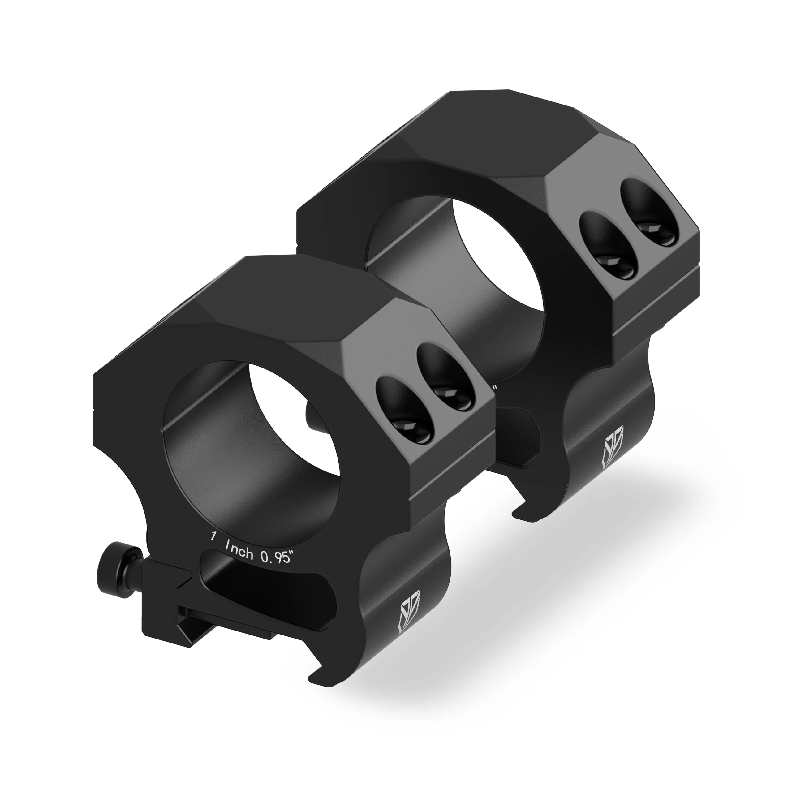 TYPHON Optics Medium Profile Scope Rings 25.4mm/1 Inch Diameter Center ...
